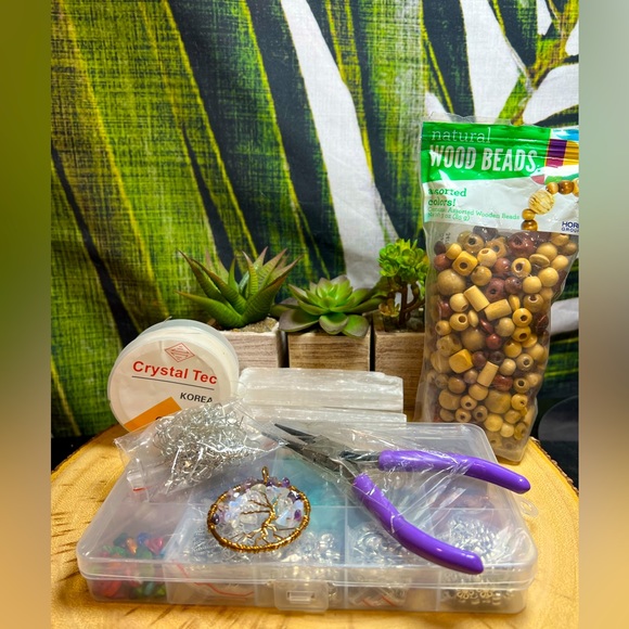 Vintage | Jewelry | Jewelry Makers Set Of Natural Wood Stones | Poshmark